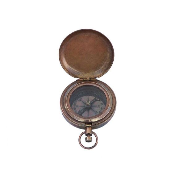 nauticaldecor | Accents | Antique Copper Anchor Scouts Push Button Compass 2 | Poshmark